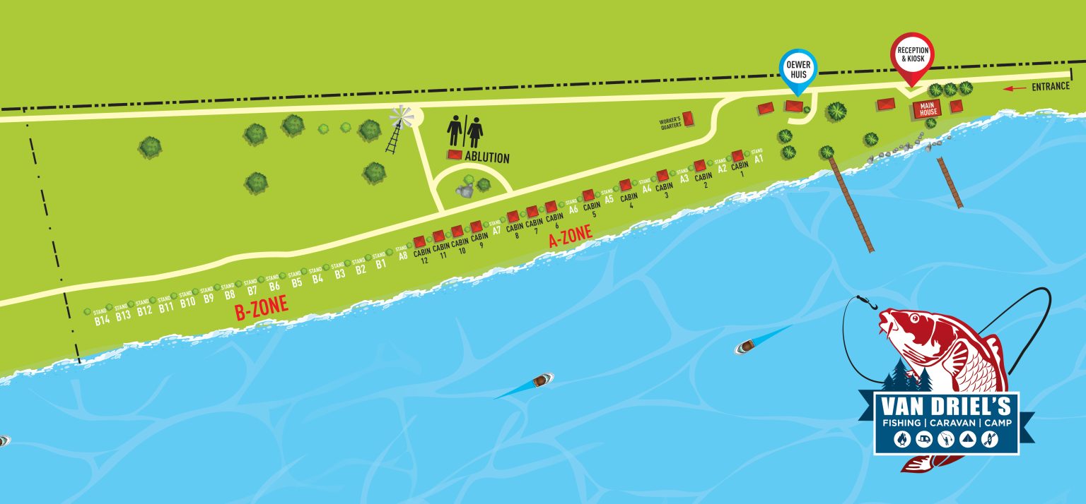 Van Driel's Fishing Site Layout - RoeMar Resort Previously known as Van ...